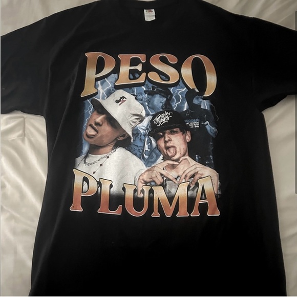 Fruit of the Loom | Shirts | Large Peso Pluma Black Tshirt | Poshmark
